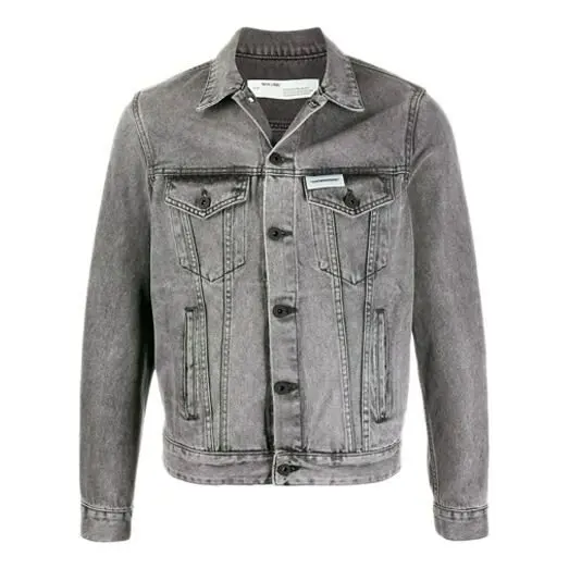 Off-White Arrow Denim Jacket - Grey