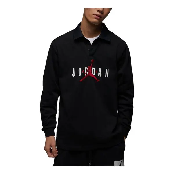 JORDAN Ss23 Jumpman Logo Polo Shirt - Black