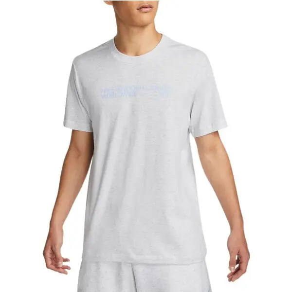 Nike Solid Color Logo Alphabet Pattern Printing Round Neck Casual Short Sleeve Light Grey T-shirt