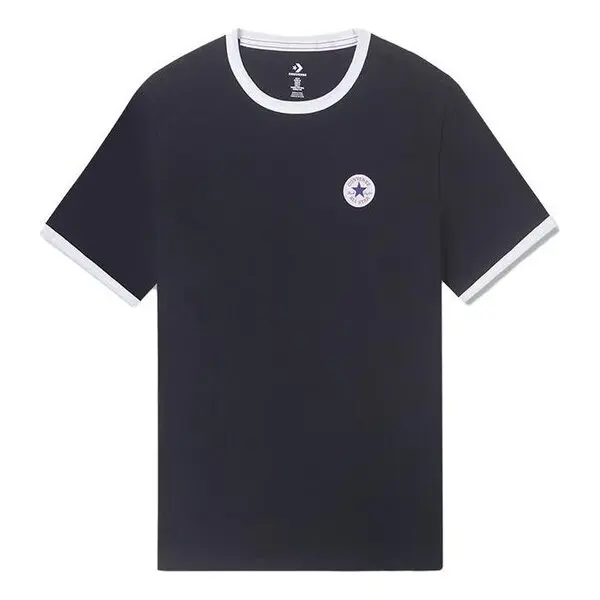 CONVERSE Ringer Short Sleeve Tee Asia Sizing - Black
