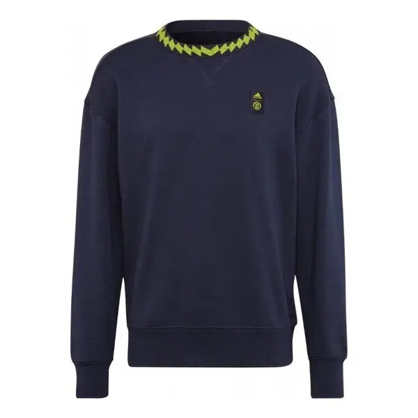 Adidas Solid Color Logo Athleisure Casual Sports Pullover
