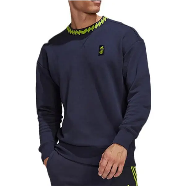Adidas Solid Color Logo Athleisure Casual Sports Pullover