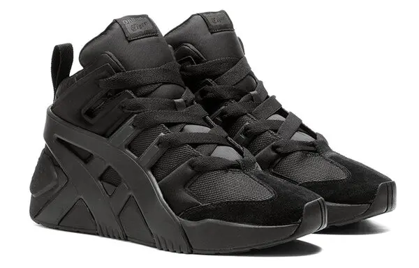 Onitsuka Tiger Big Logo Trainer Puffed Low Top Sneakers - Black