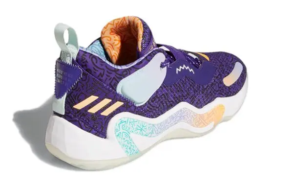 Adidas D.o.n. Issue 3 Gca 'playground Hoops' Mid Top Sneakers - Purple