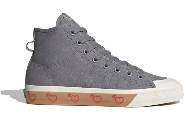 Adidas Human Made X Nizza High Top Sneakers - Grey