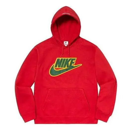 Supreme X Nike Leather Appliqu Hooded Sweatshirt