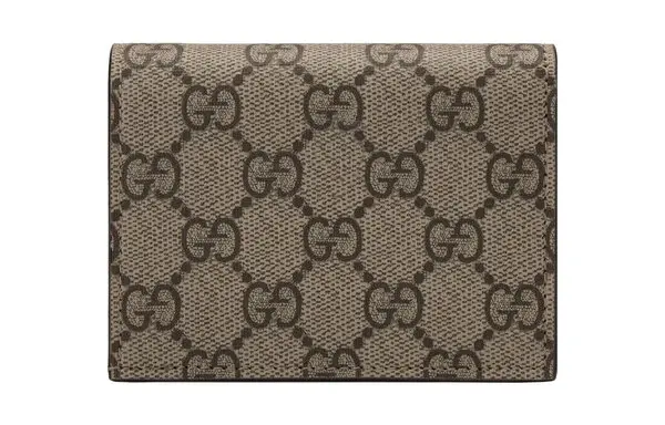 Gucci Gg Marmont Card Case Wallet - Silver