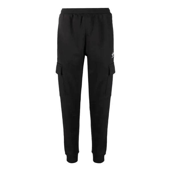 Adidas Originals Solid Color Logo Printing Cargo Bundle Feet Sports Pants/trousers/joggers Black - Default Colorway