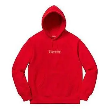 Supreme X Swarovski Box Logo Hooded Sweatshirt - Red