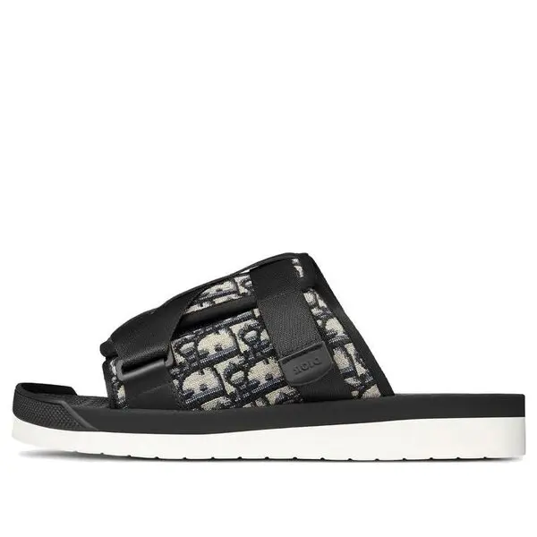 Dior Alpha Oblique Slippers - Cream/black