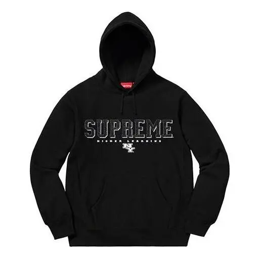 Supreme Gems Hooded Sweatshirt - Black/white