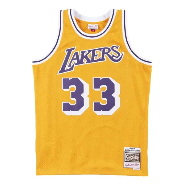 Mitchell & Ness Los Angeles Lakers 1984-85 Swingman Jersey 'kareem Abdul-jabbar 33 - Yellow