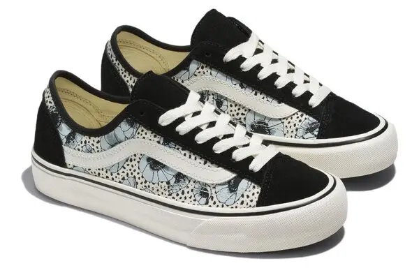 VANS Style 36 Decon Vr3 "black White Blue" Lace Up Sneakers - Black/white/blue
