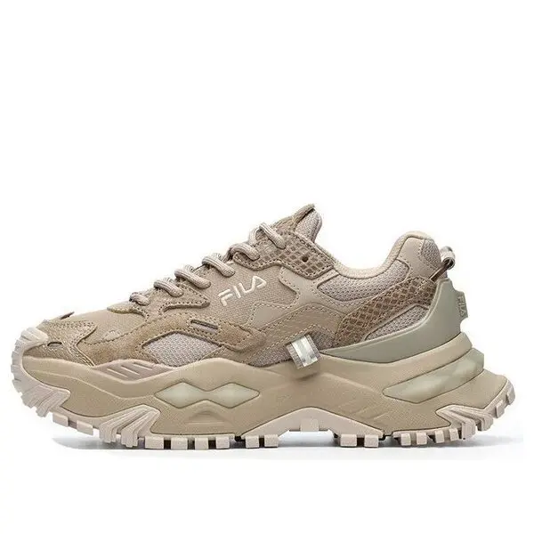 FILA FUSION Bianco Lace Up Sneakers - Brown