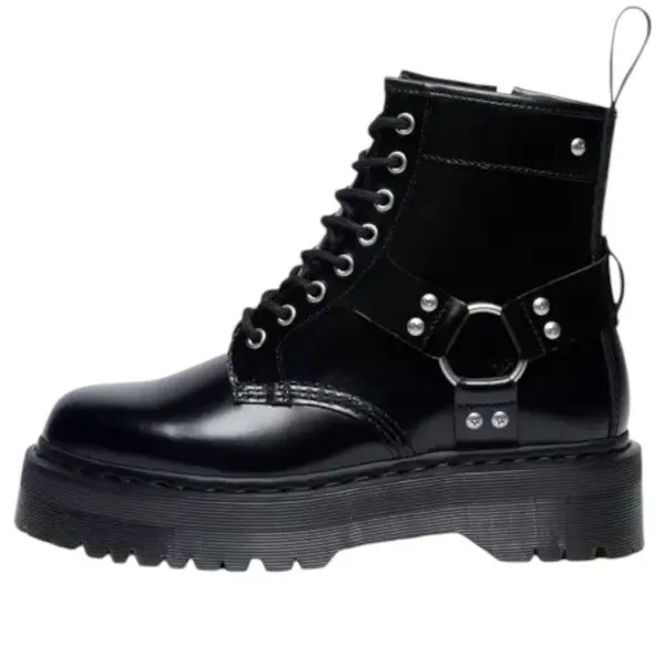Dr. Martens 1460 Quad Harness Platform Boots - Black