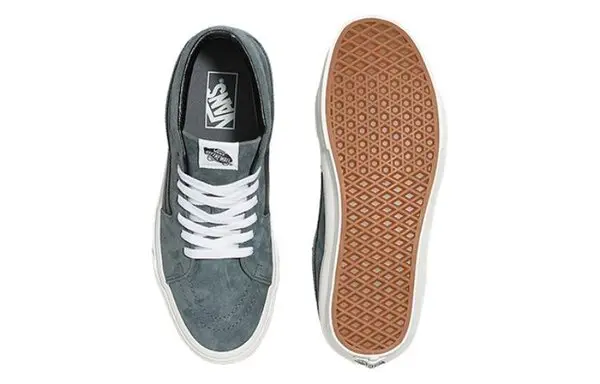 VANS Sk8-mid Pig Suede Two-tone Sneakers - Grey/green