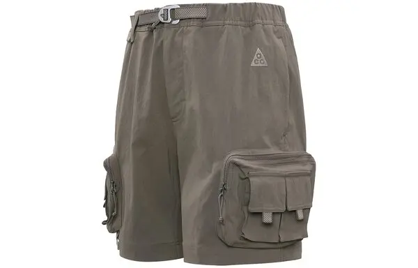 Nike Solid Color Sports Cargo Shorts Asia Edition - Gray