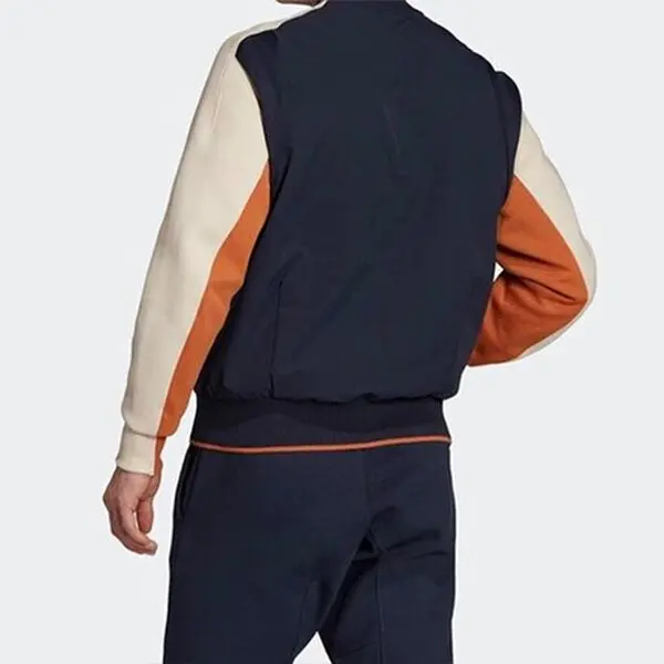 Adidas Varsity Jacket With Athletic Emblem - Navy