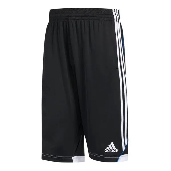 Adidas Sports Side Stripe Basketball Breathable Shorts Black - Multi-color