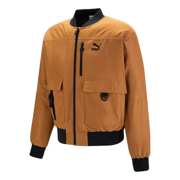PUMA Logo Bomber Jacket - Brown