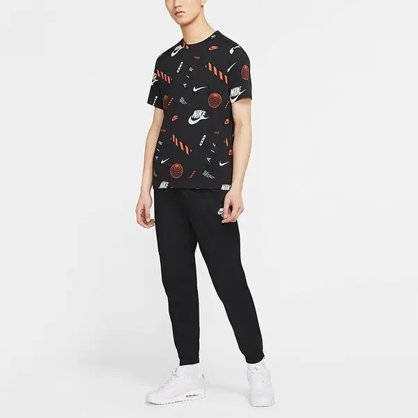 Nike All-over Print Short Sleeve Tee - Black