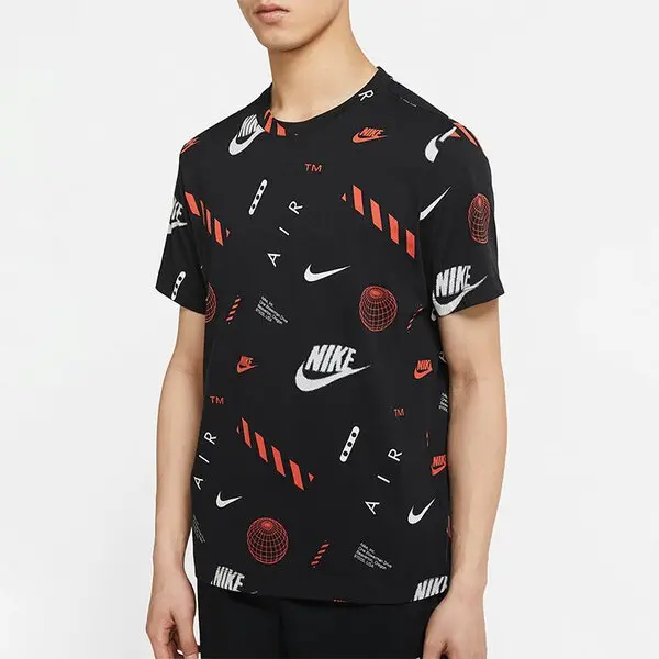 Nike All-over Print Short Sleeve Tee - Black