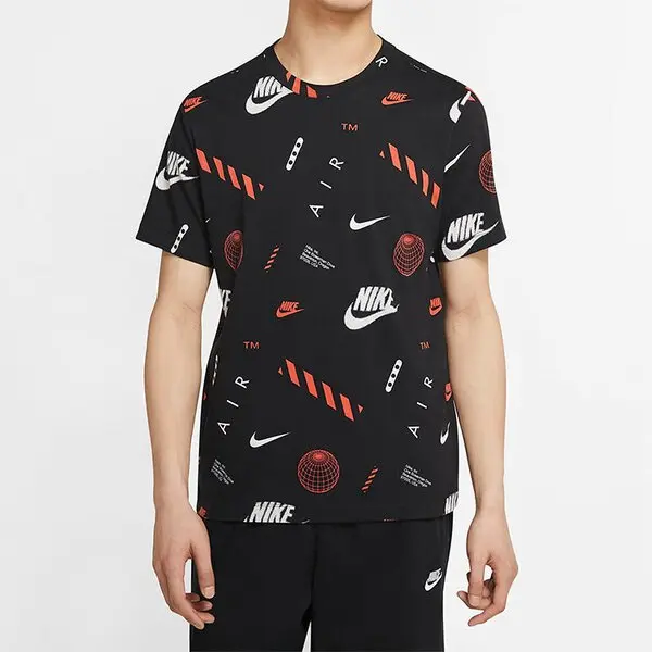 Nike All-over Print Short Sleeve Tee - Black