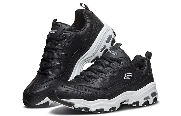 Sketchers D'lites 1.0 Low-top Lace-up Sneakers - Black