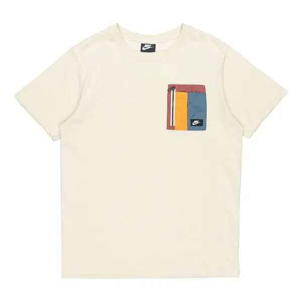 Nike Short Sleeve Tee With Zipper Pocket - Gray