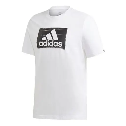 Adidas Brushstroke Logo Graphic T-shirt - White