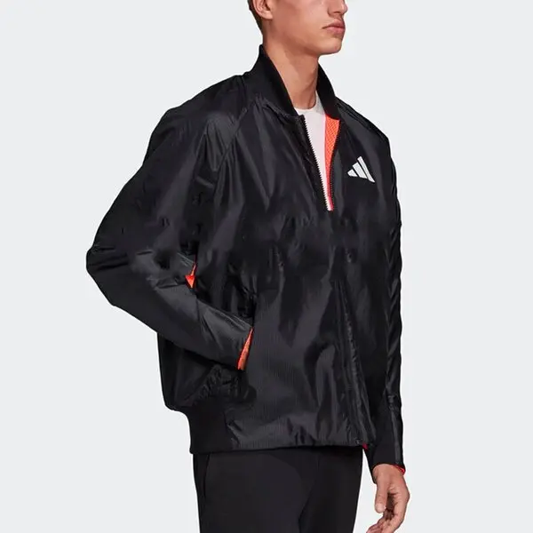 Adidas Vrct Back Tiger Logo Pattern Bomber Jacket
