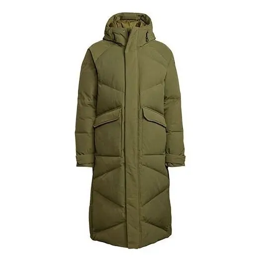 Adidas Hooded Down Feather Mid-length Jacket - Default Color