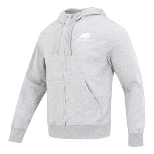 NEW BALANCE Essentials Stacked Logo French Terry Zip Up Hoodie