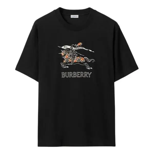 Burberry 26 Ekd Sketch Cotton T-shirt - Black
