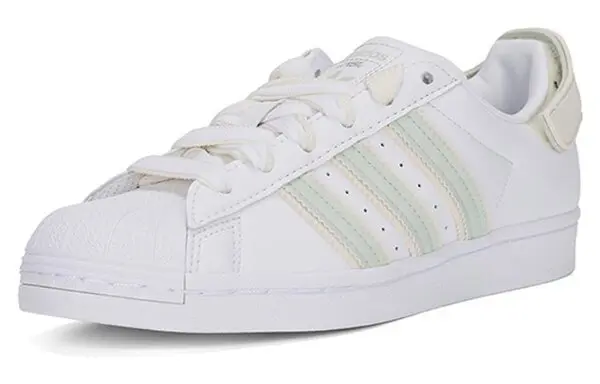 Adidas Originals Superstar Sneakers - White/green