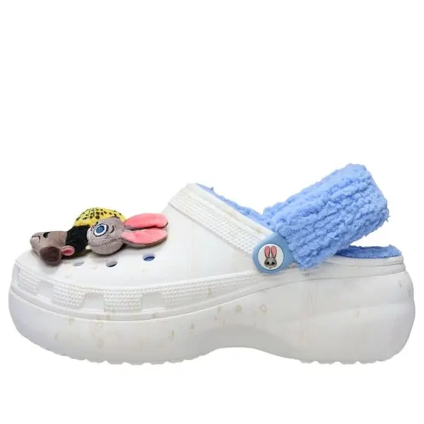 CROCS X Disney Classic Platform Clogs 'zootopia 2 - White/blue