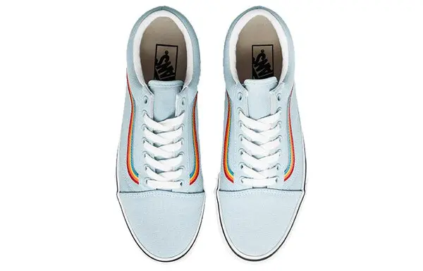 VANS Old Skool "rainbow Sidestripe" Sneakers - Blue/red/yellow