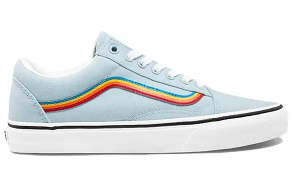VANS Old Skool "rainbow Sidestripe" Sneakers - Blue/red/yellow