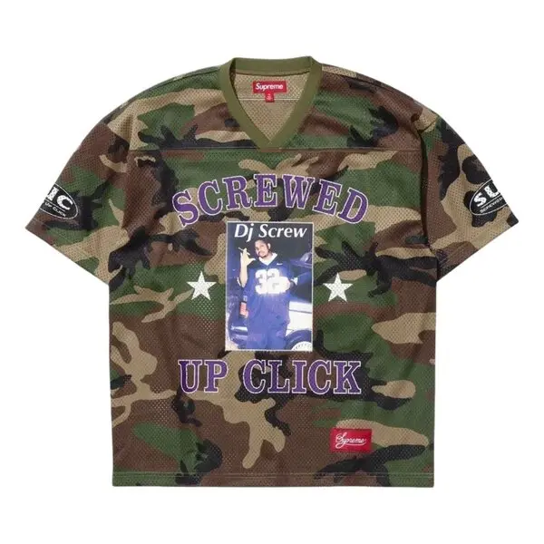 Supreme X Dj Screw Ss26 Football Jersey Woodland Camo - Brown