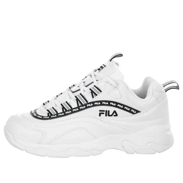 FILA White Black" Retro Low Top Sneakers - Cloud White/core Black/cloud White