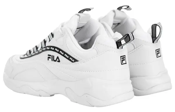 FILA White Black" Retro Low Top Sneakers - Cloud White/core Black/cloud White