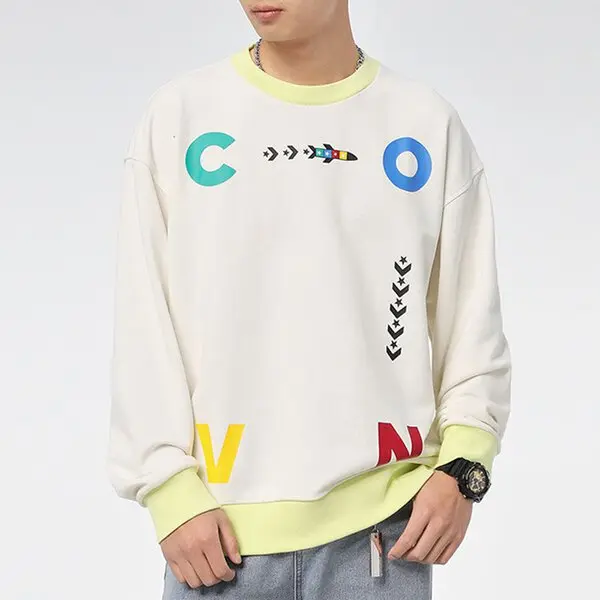CONVERSE Crew Neck Sweatshirt With Contrast Letter Print