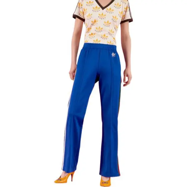 Gucci X Adidas Flared Jogging Pants - Cobalt Blue