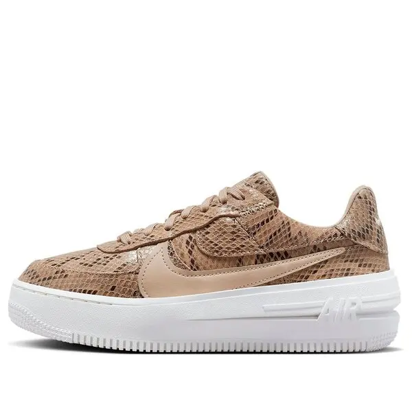 Nike Force 1 Plt.af.orm Snakeskin Sneakers - Brown/hepm/sail