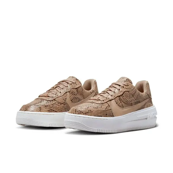Nike Force 1 Plt.af.orm Snakeskin Sneakers - Brown/hepm/sail