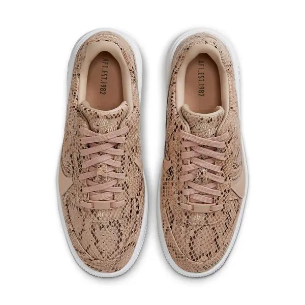 Nike Force 1 Plt.af.orm Snakeskin Sneakers - Brown/hepm/sail