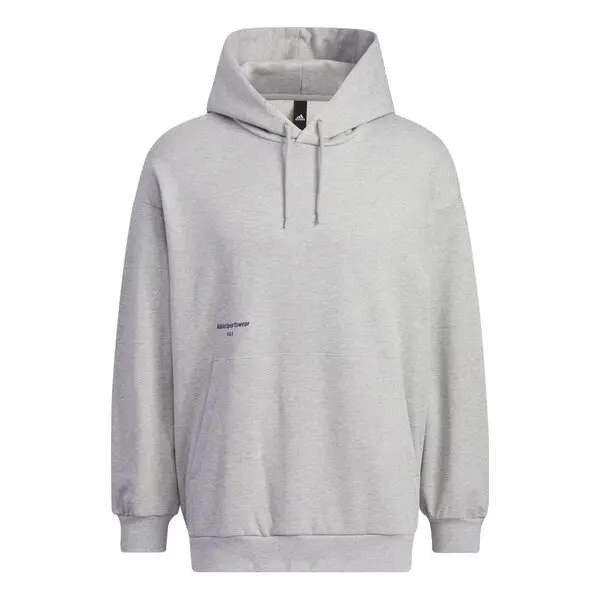 Adidas Small Logo Hoodie - Medium Grey Heather