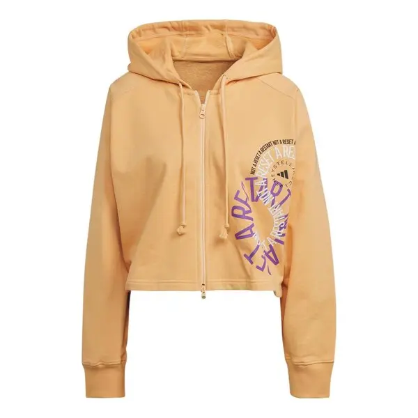 Adidas By Stella Mccartney Cropped Hoodie - Orange