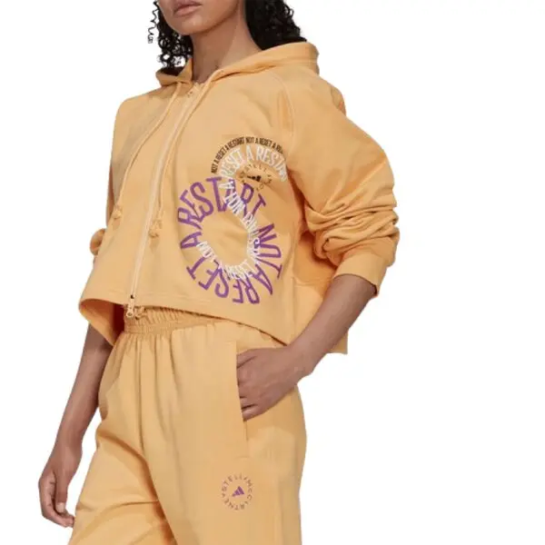 Adidas By Stella Mccartney Cropped Hoodie - Orange