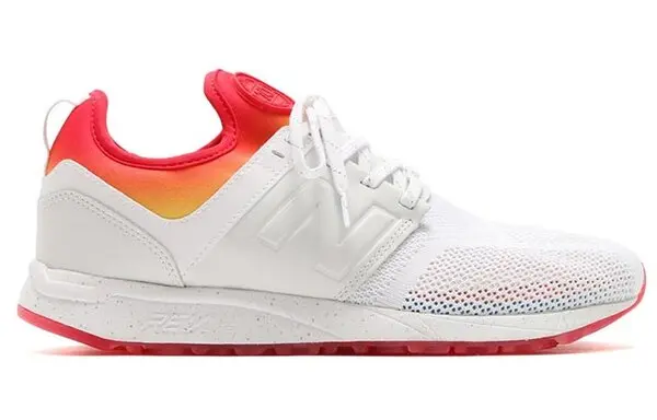 NEW BALANCE Stance Collaboration Lace-up Sneakers - White/orange/red